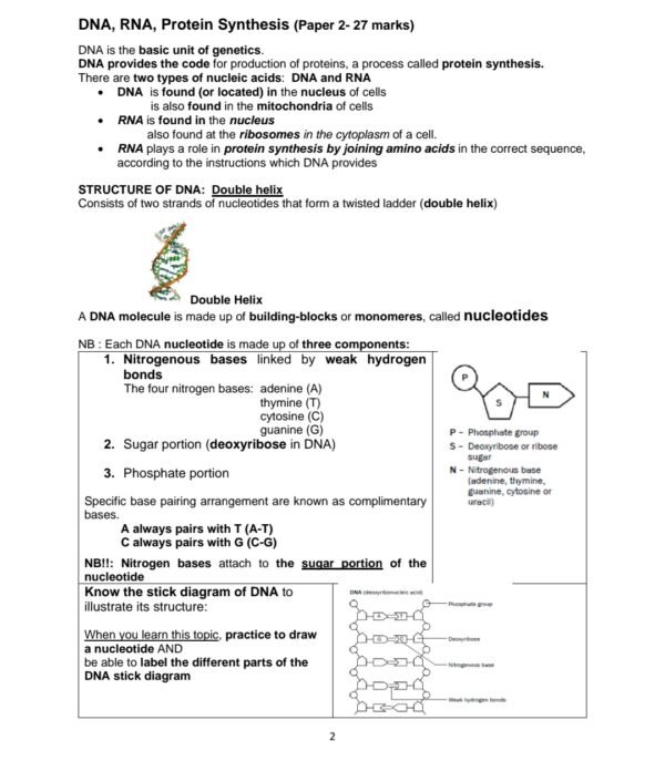 Grade 12 Life Science Summaries and Revision Paper 2 - TeacherHQ