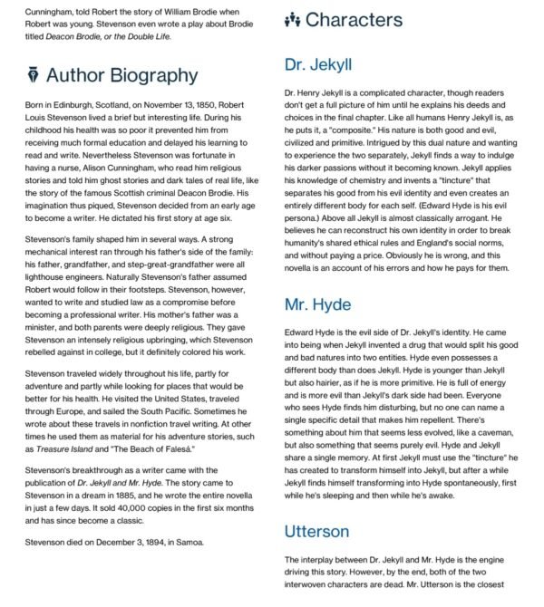 Dr Jekyll and Mr Hyde Study Guide - TeacherHQ
